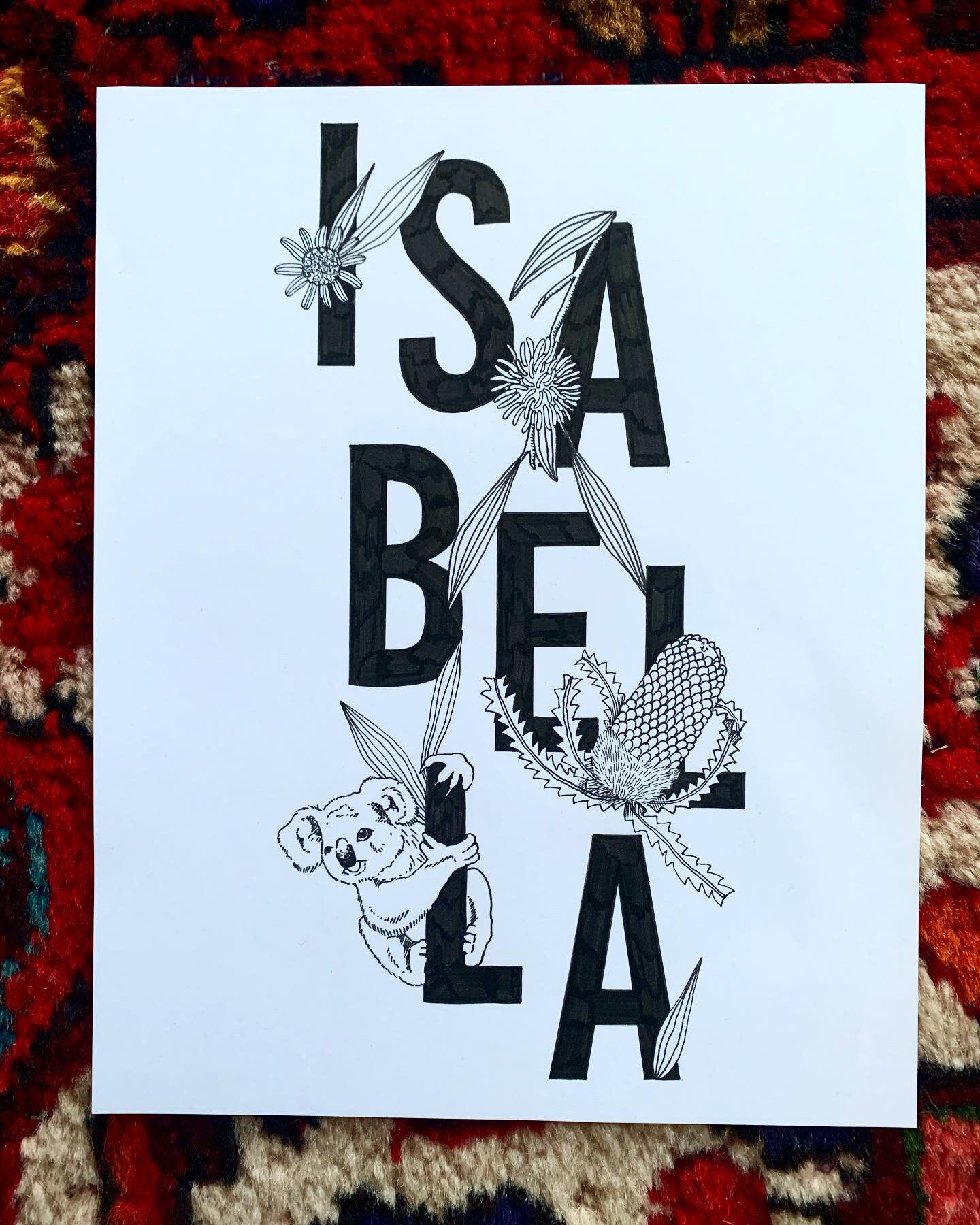 Custom Name Drawing - Etsy