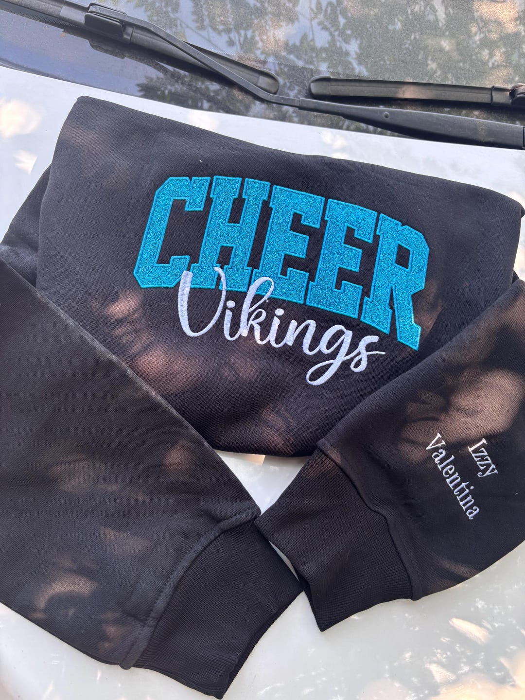 Personalized Cheer Mom Sweatshirt: Glitter Applique Embroidered ...