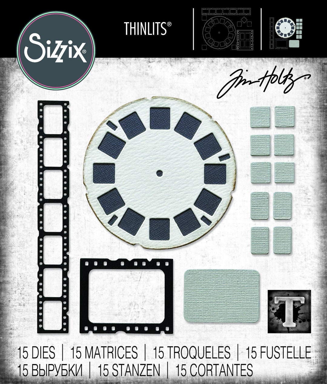 Tim Holtz Thinlits Die Set 15 PK Vault Picture Show 666602 - Etsy