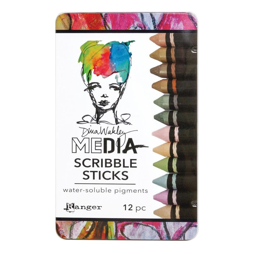 Dina Wakley Media Scribble Sticks Set 4 5A0022NT 1G5NL - Etsy