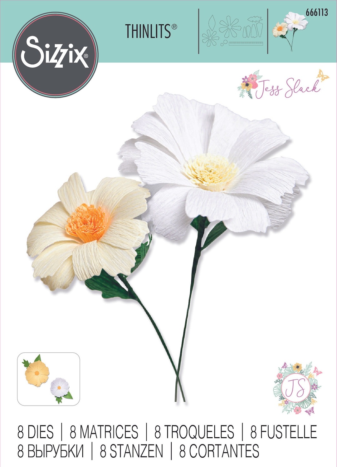 Sizzix Thinlits Die Set 8pk-daisy Flower Mix by Jess - Etsy