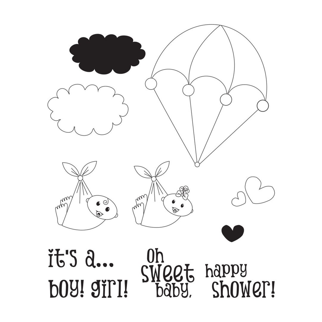 Baby Chute Stamp Set SS-0007 - Etsy