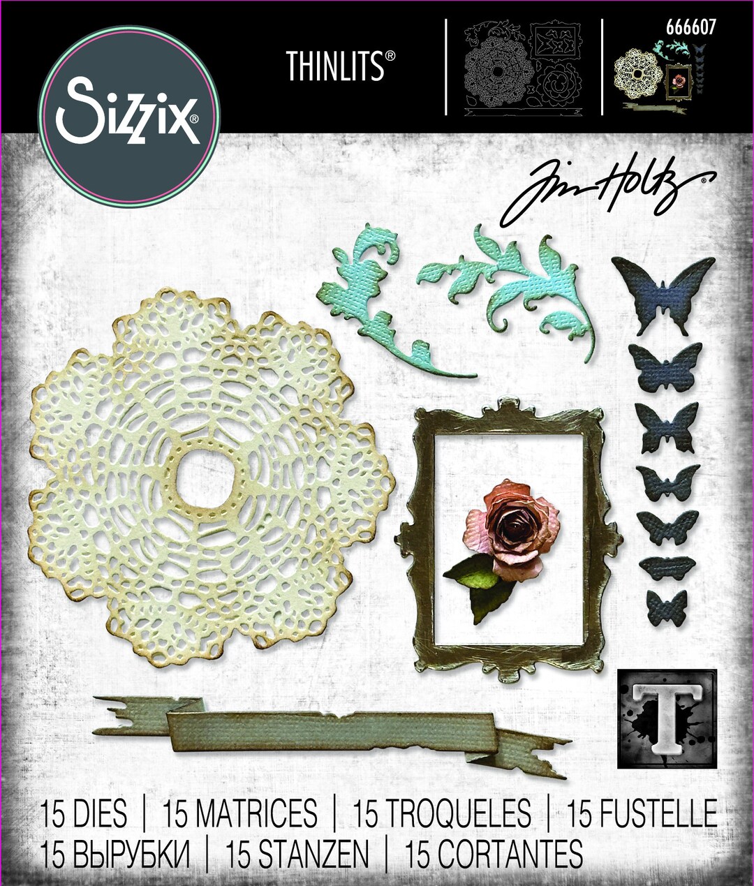 Tim Holtz Thinlits Die Set 15 PK Vault Boutique 666607 - Etsy