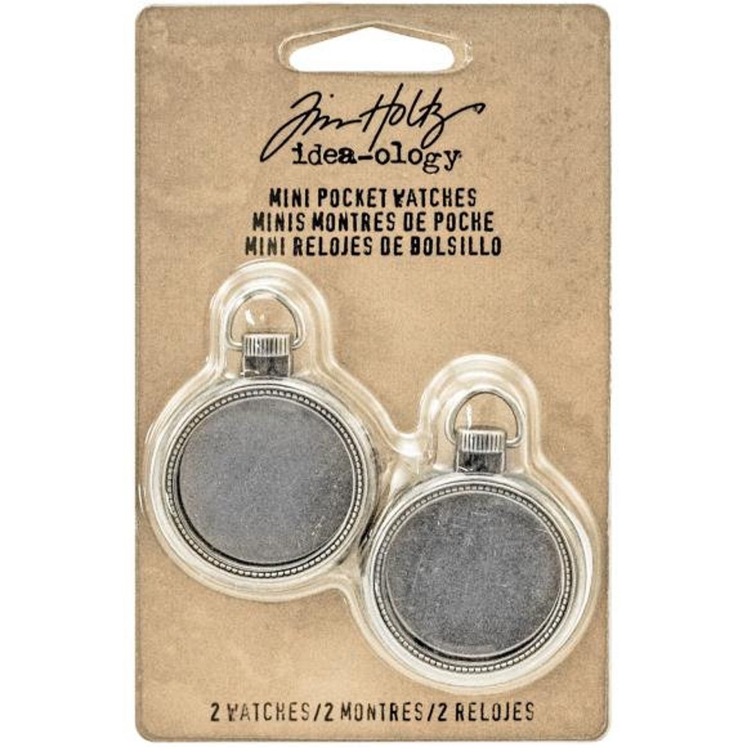 Tim Holtz - Idea-ology Metal Mini Pocket Watch Frames 1" 2/pkg - SKU ...