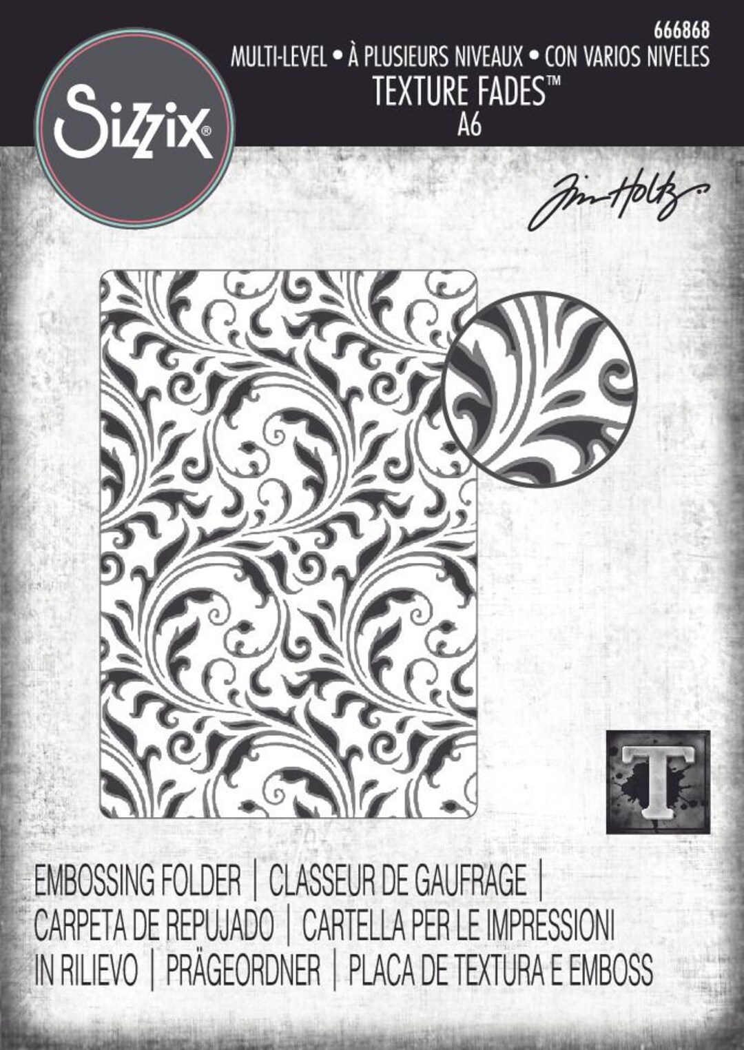 Tim Holtz - Sizzix Embossing Folder "vault Flourish" - 666868 - Etsy