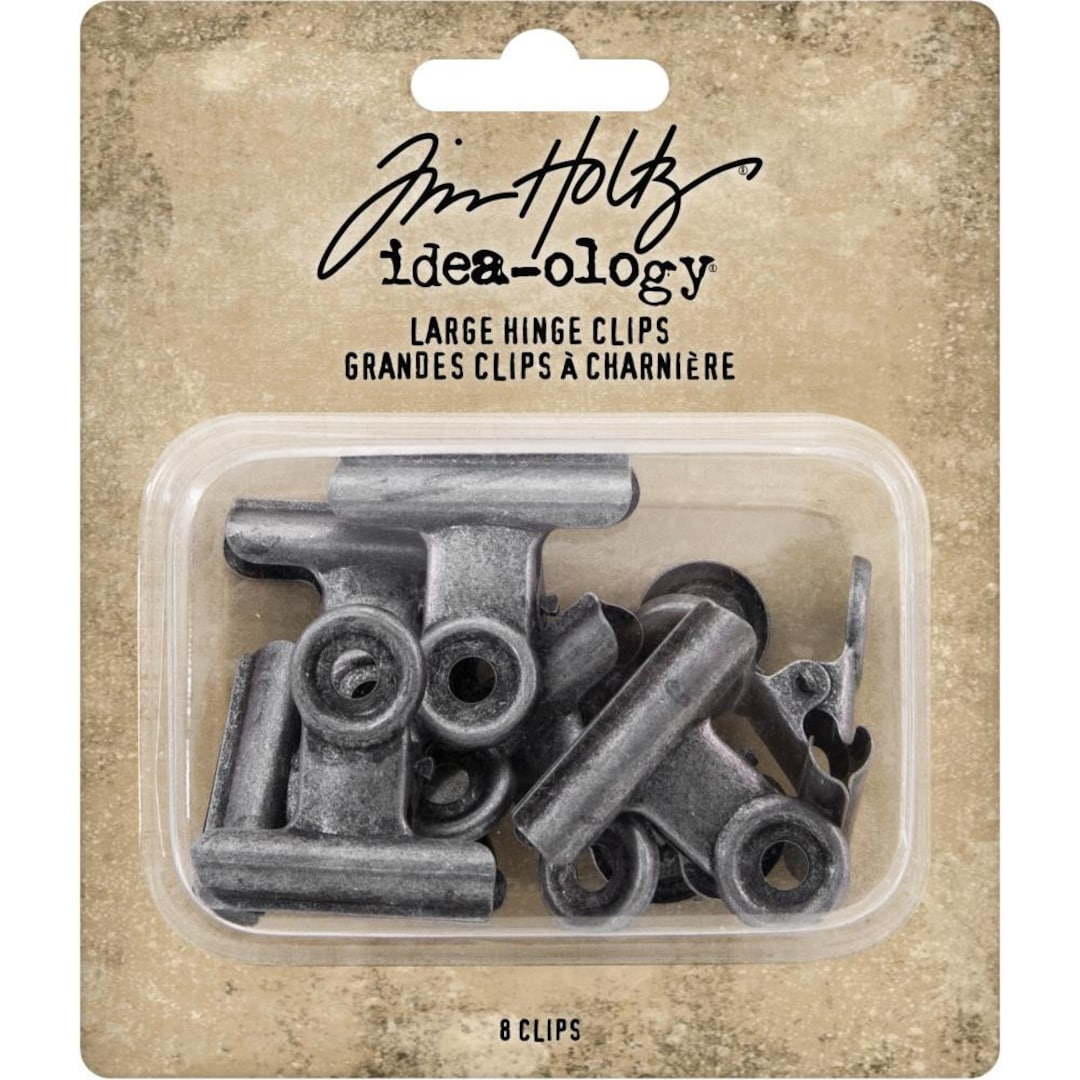 Tim Holtz Idea-ology Metal Hinge Clip Large 8/pkg - Etsy