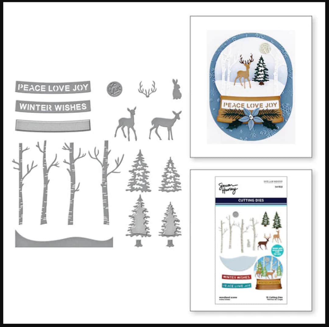Spellbinders Simon's Snow Globe Woodland Scene Add-on - Etsy