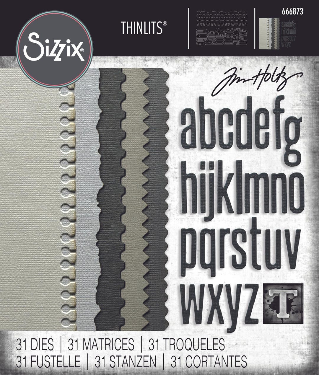 Tim Holtz - Sizzix Thinlits 31pk Die Set "vault Edges" - 666873 - Etsy