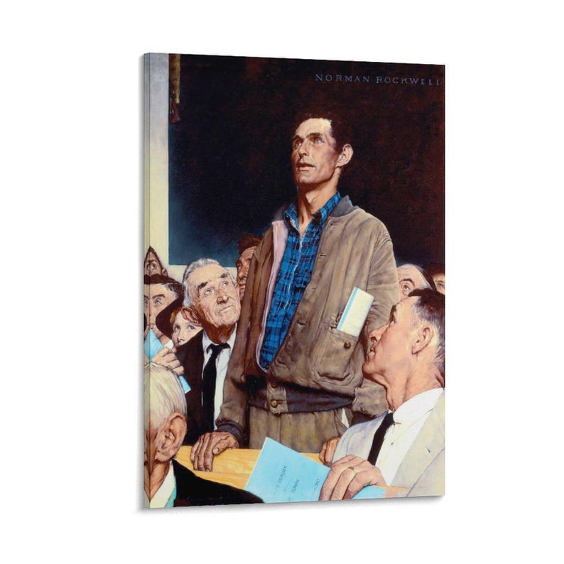 Rockwell's Four Freedoms: Free Speech Vintage Art Print - Etsy