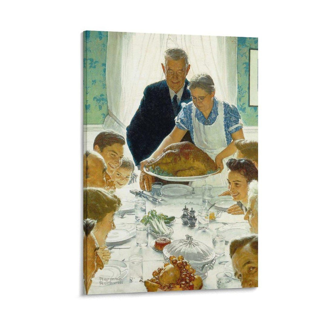 Rockwell's Four Freedoms Thanksgiving Art Print, Vintage Home Decor - Etsy