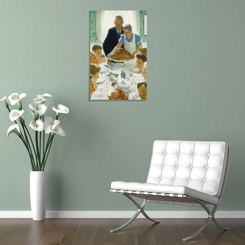 Rockwell's Four Freedoms Thanksgiving Art Print, Vintage Home Decor - Etsy