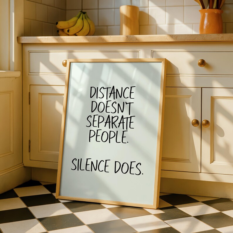Distance Doesn't Print – Motivational Trendy Minimal Printable Quote ...