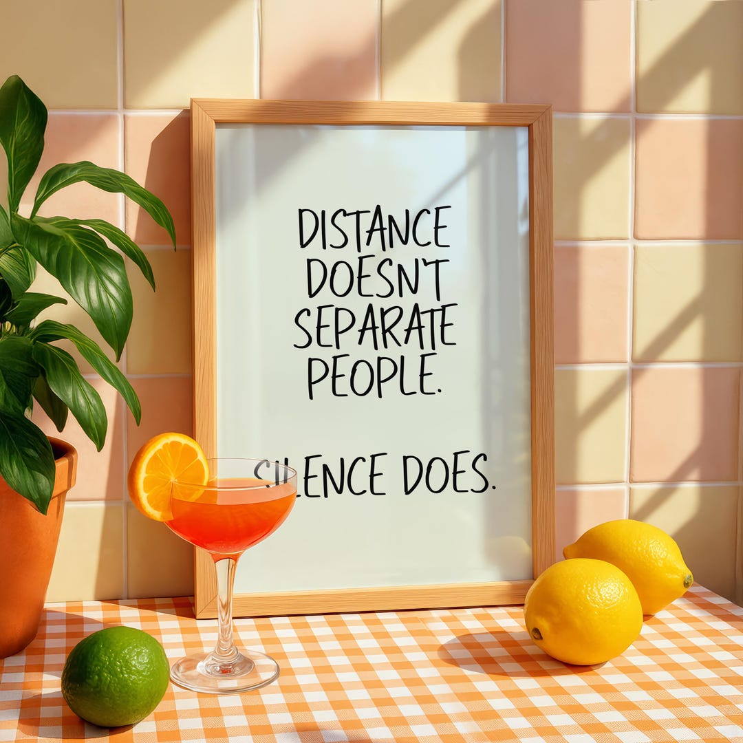 Distance Doesn't Print – Motivational Trendy Minimal Printable Quote ...