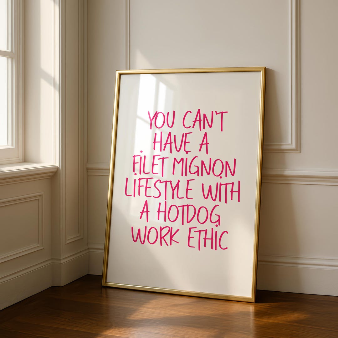 Filet Mignon Print – Motivational Trendy Minimal Printable Quote Poster ...