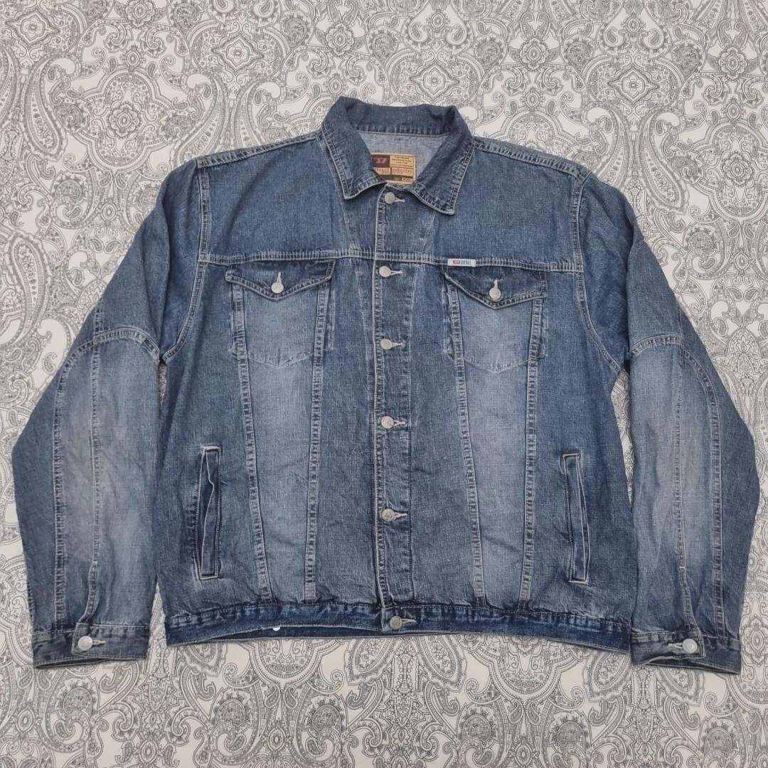 Vintage Diesel Industry Denim Trucker Jacket Y2K 2XL Made in Italy - Etsy