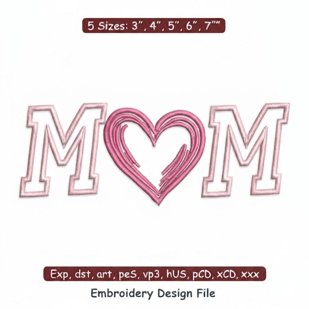 Mom Coquette Bow Embroidery Design, Mother’s Day Machine Embroidery ...