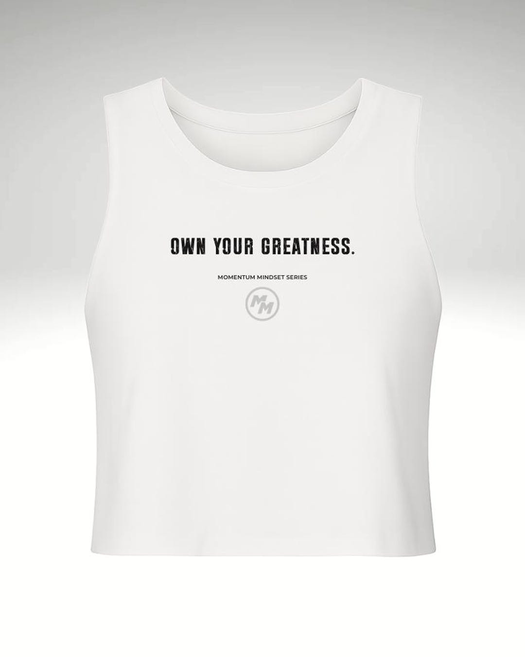 Own Your Greatness Cropped Tank Top – Motivational Racerback Tank for ...