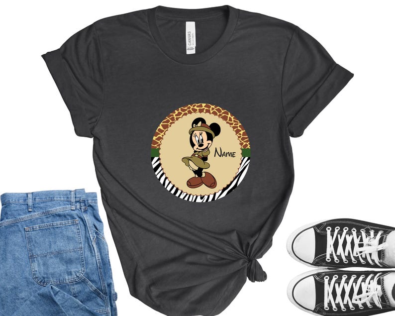 Personalized Disney Animal Kingdom 2026 DTF Transfer | Minnie Safari ...