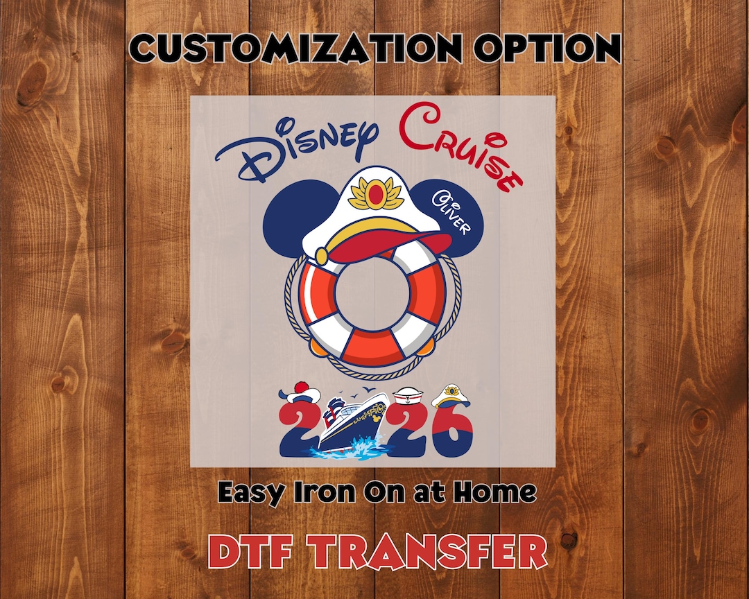 Custom Disney Family Name Cruise Crew 2026 DTF Transfer | Nautical Life ...