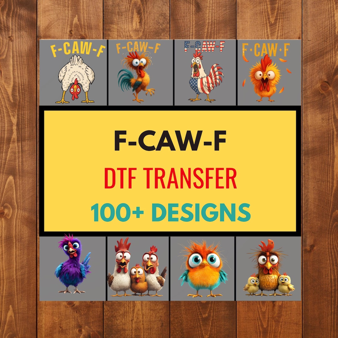 Funny Chicken DTF Transfer | Viral Meme Rooster Graphic Tee Heat Press ...