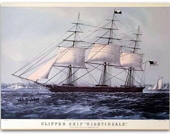 Ship Lithograph - Etsy