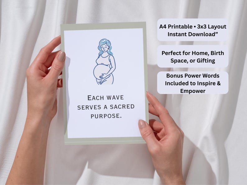 Birth Affirmation Cards | 36 Minimalist Labor Affirmations ...