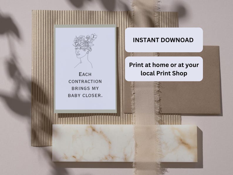 Birth Affirmation Cards | 36 Minimalist Labor Affirmations ...
