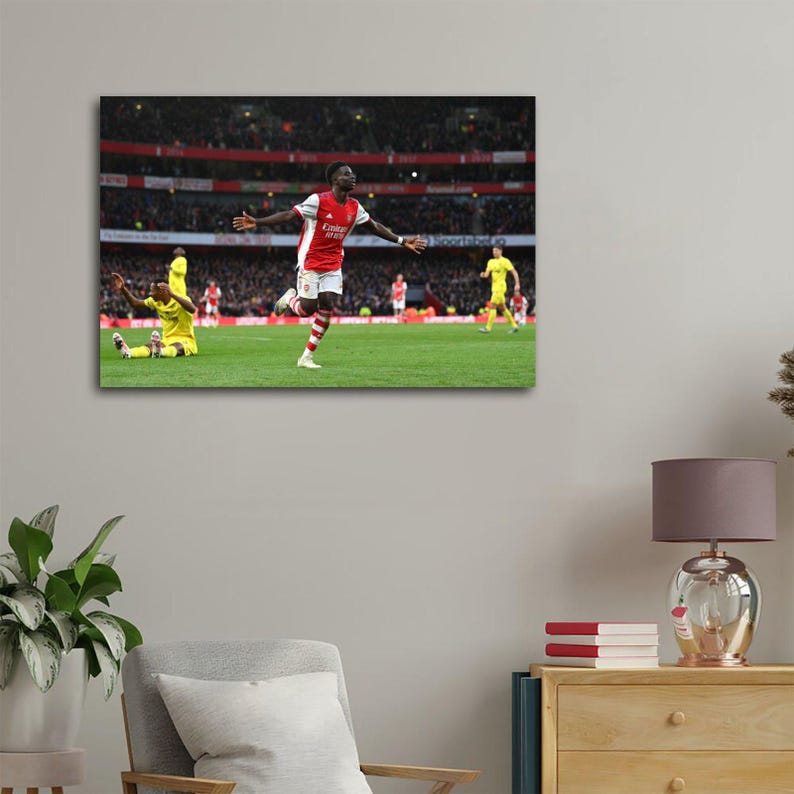 Bukayo Saka Canvas Print: Arsenal, England Football Art - Etsy