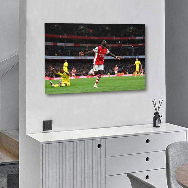 Bukayo Saka Canvas Print: Arsenal, England Football Art - Etsy