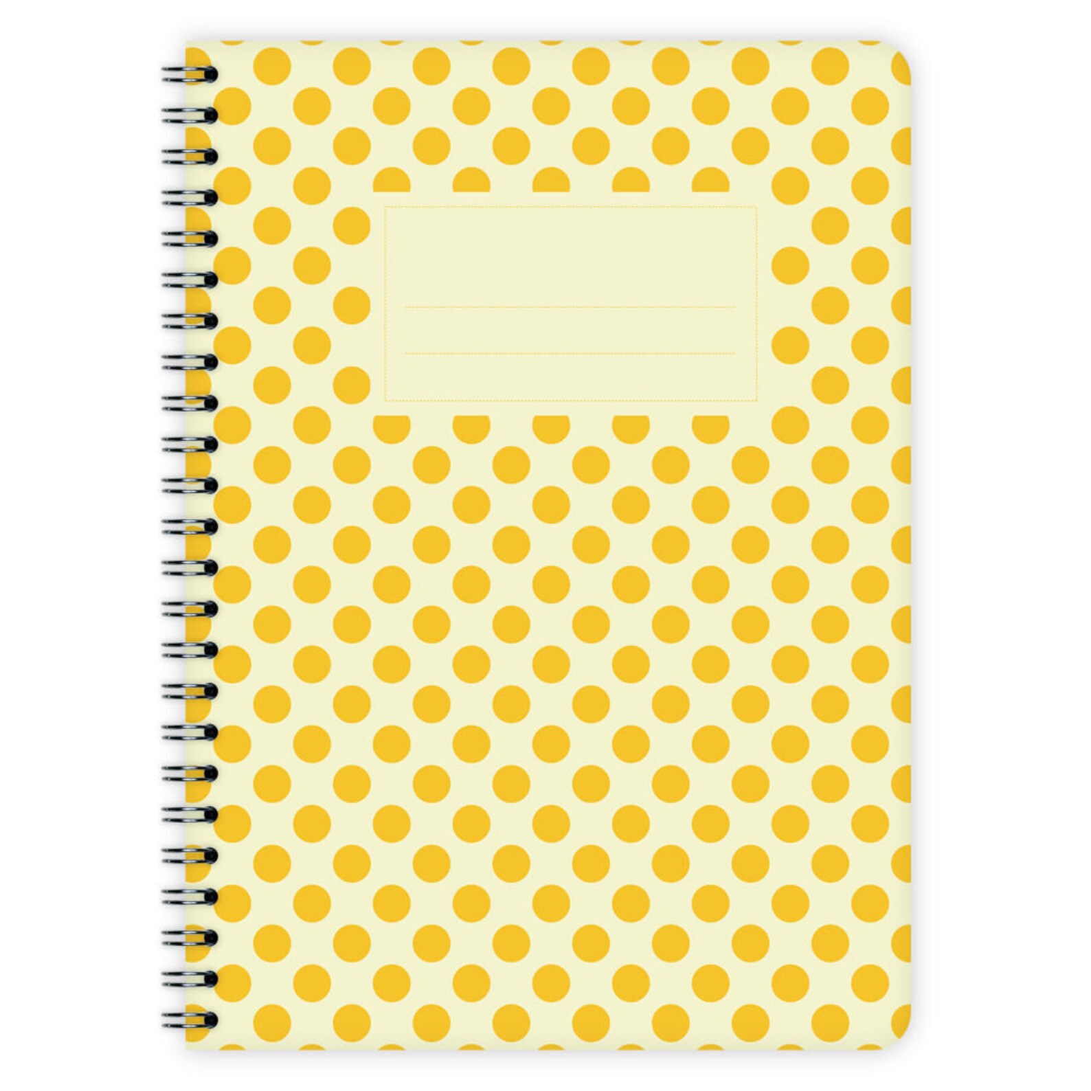 Notebook A5 Yellow Polka Dots Pattern | Etsy