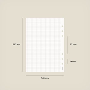 Inserts A5 Graph Paper 5mm Grid Filofax Websters Pages - Etsy