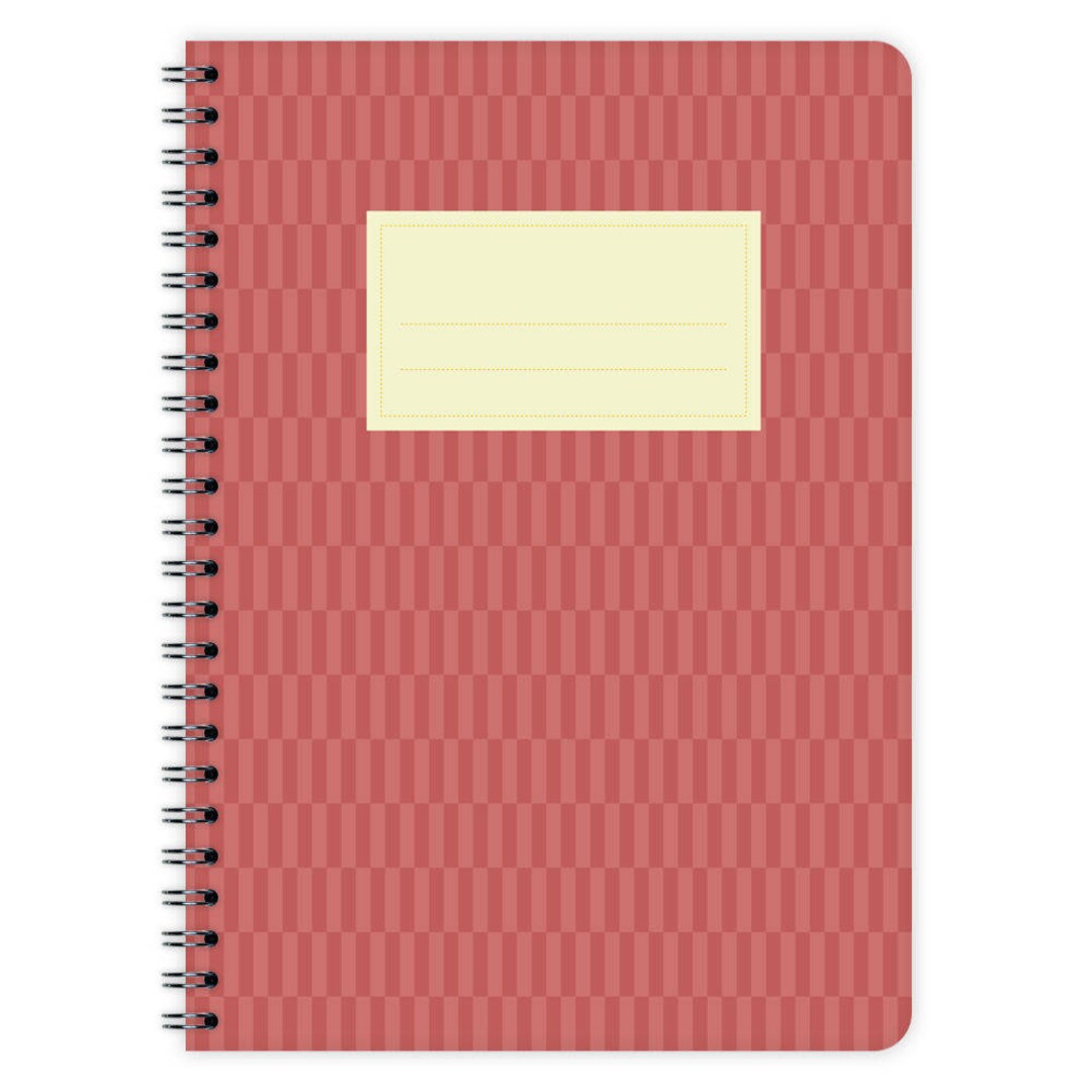 Notebook A5 - Red Pattern - Etsy