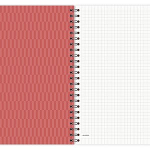 Notebook A5 - Red Pattern - Etsy