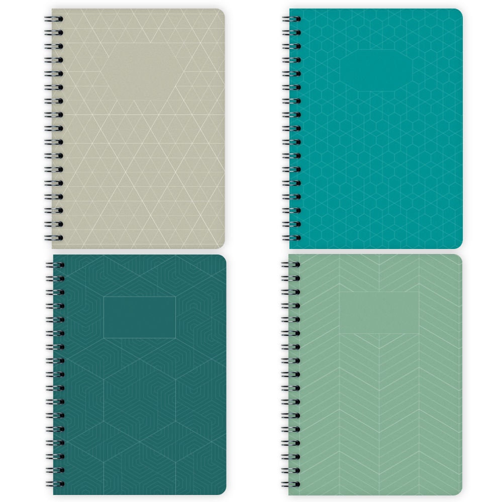 Set of 4 Notebooks A6 Geometric Patterns Organizer - Etsy