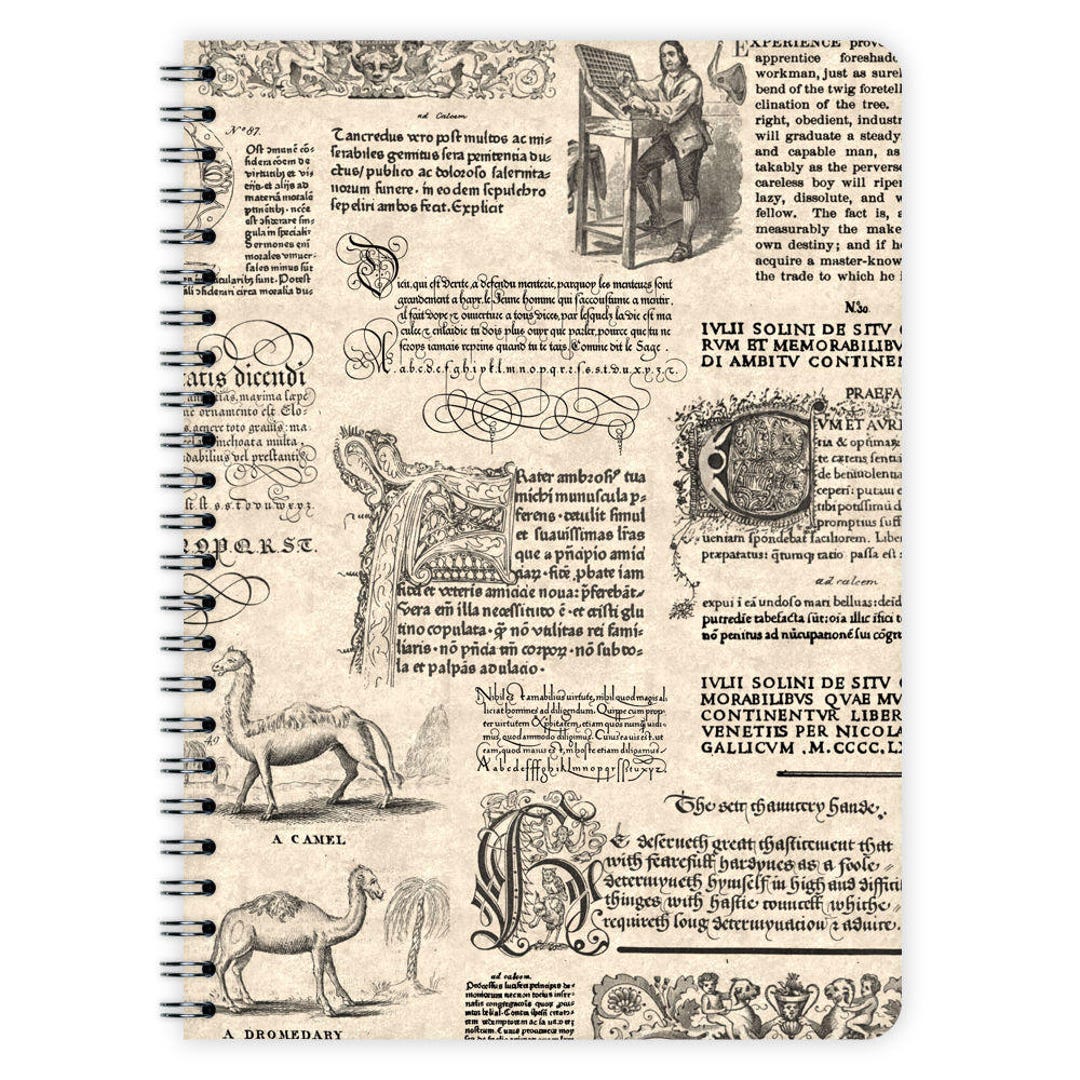 Vintage Notebook A5 Typo Collage - Etsy