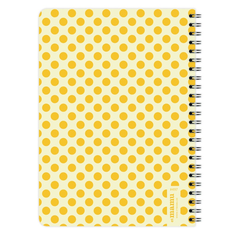 Notebook A5 Yellow Polka Dots Pattern | Etsy