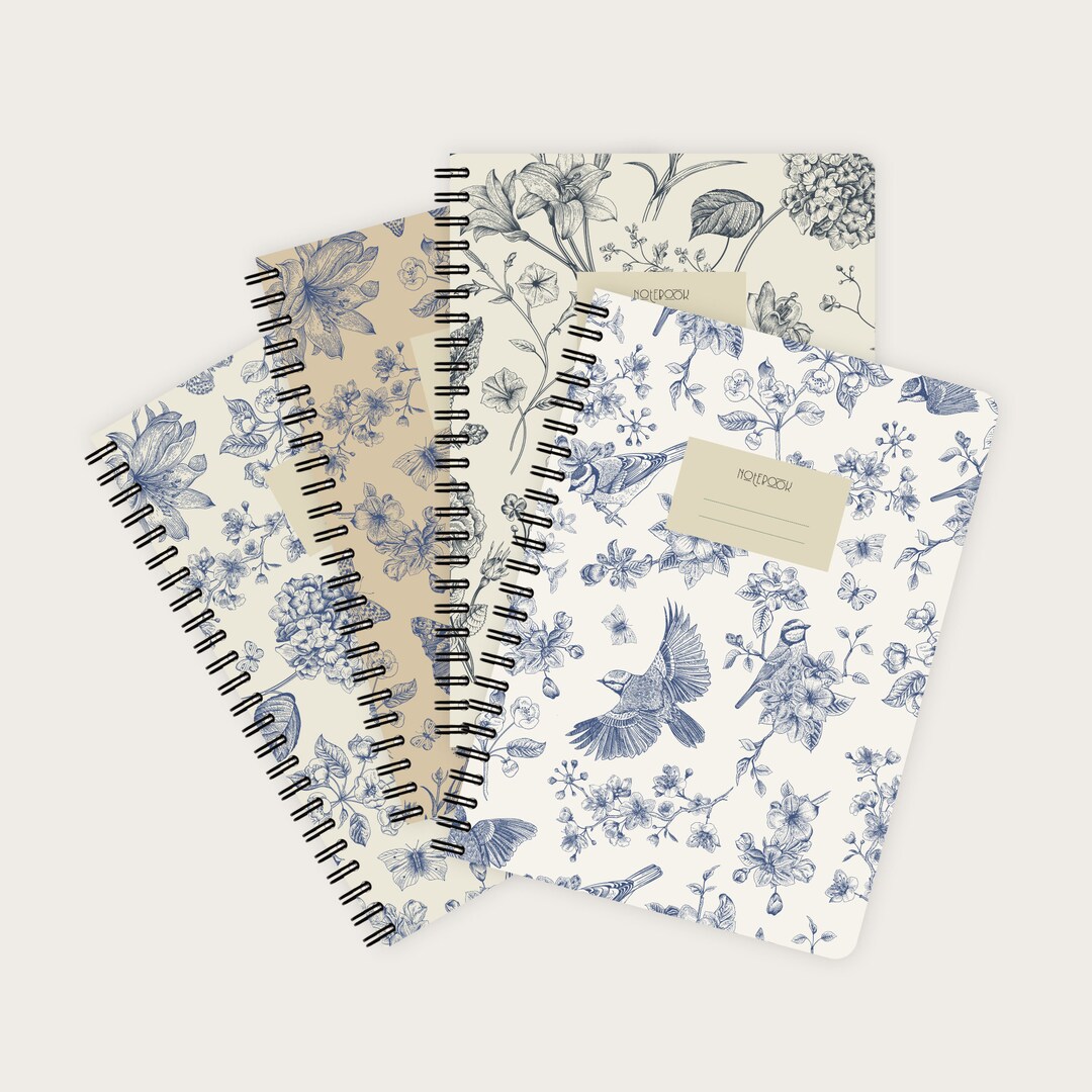 Set of 4 Notebooks A5 – Nature Patterns - Etsy