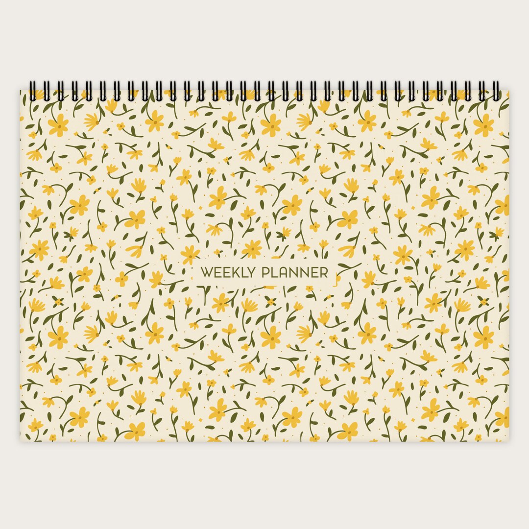 Weekly Planner A4 | Boho Floral Pattern Nr. 1 | 60 Pages - Etsy