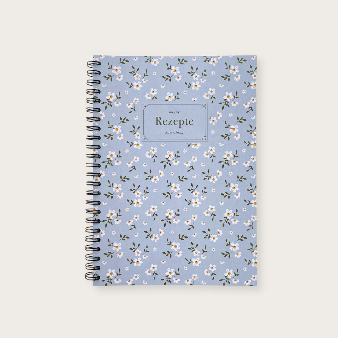 Recipe Book A5 | Boho Floral Nr. 4 | Blank Cookbook to Write Your Own ...