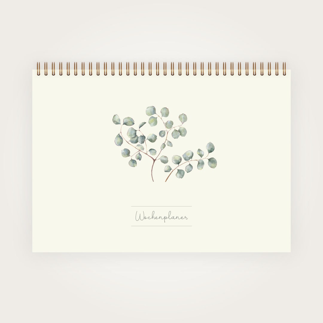 Weekly Planner Eucalyptus A4 – 50 Pages – Botanical Planner - Etsy