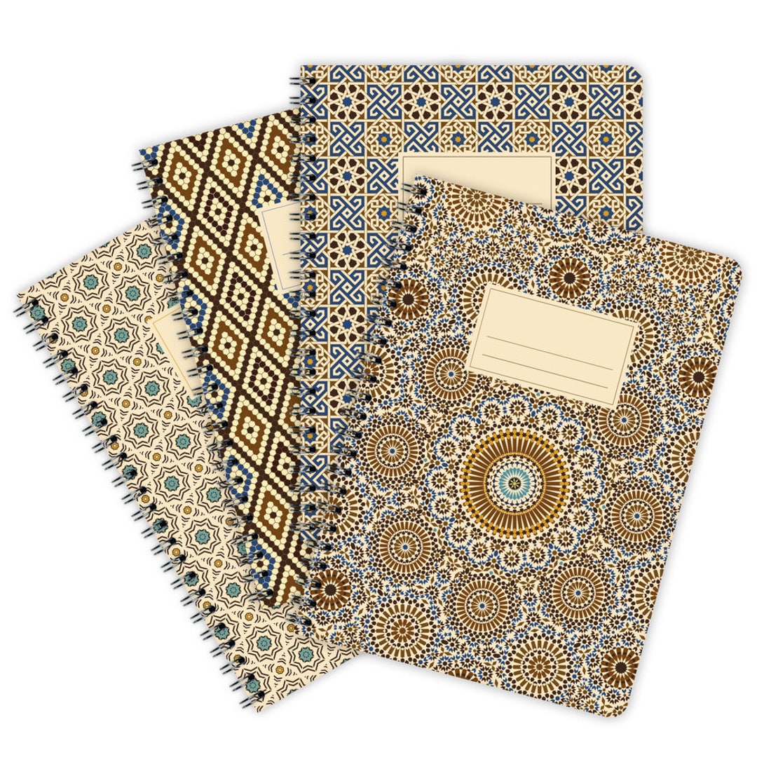 Set of 4 Notebooks A5 Moroccan Patterns - Etsy