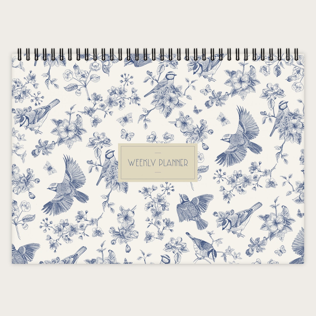 Weekly Planner A4 | Nature Pattern Nr. 1 | 60 Pages | Butterflies ...