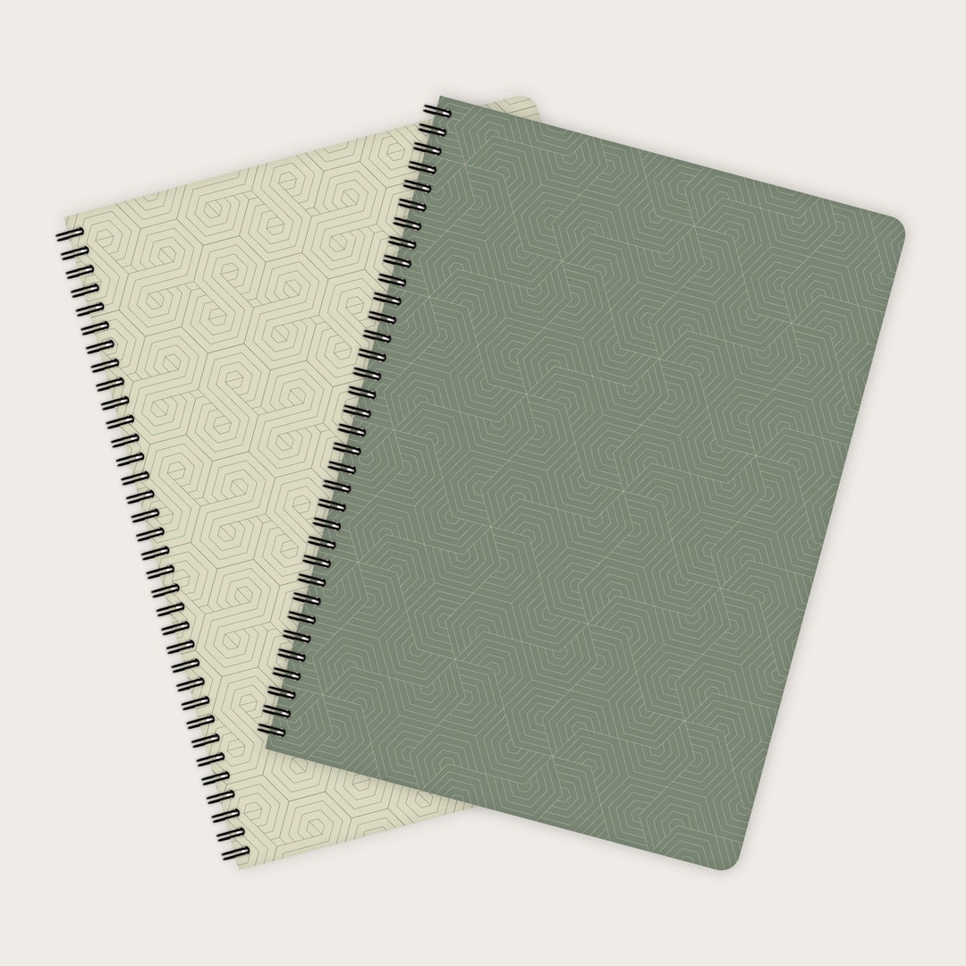 Set of 2 Notebooks A4 Geometric Patterns Journal note Pad - Etsy