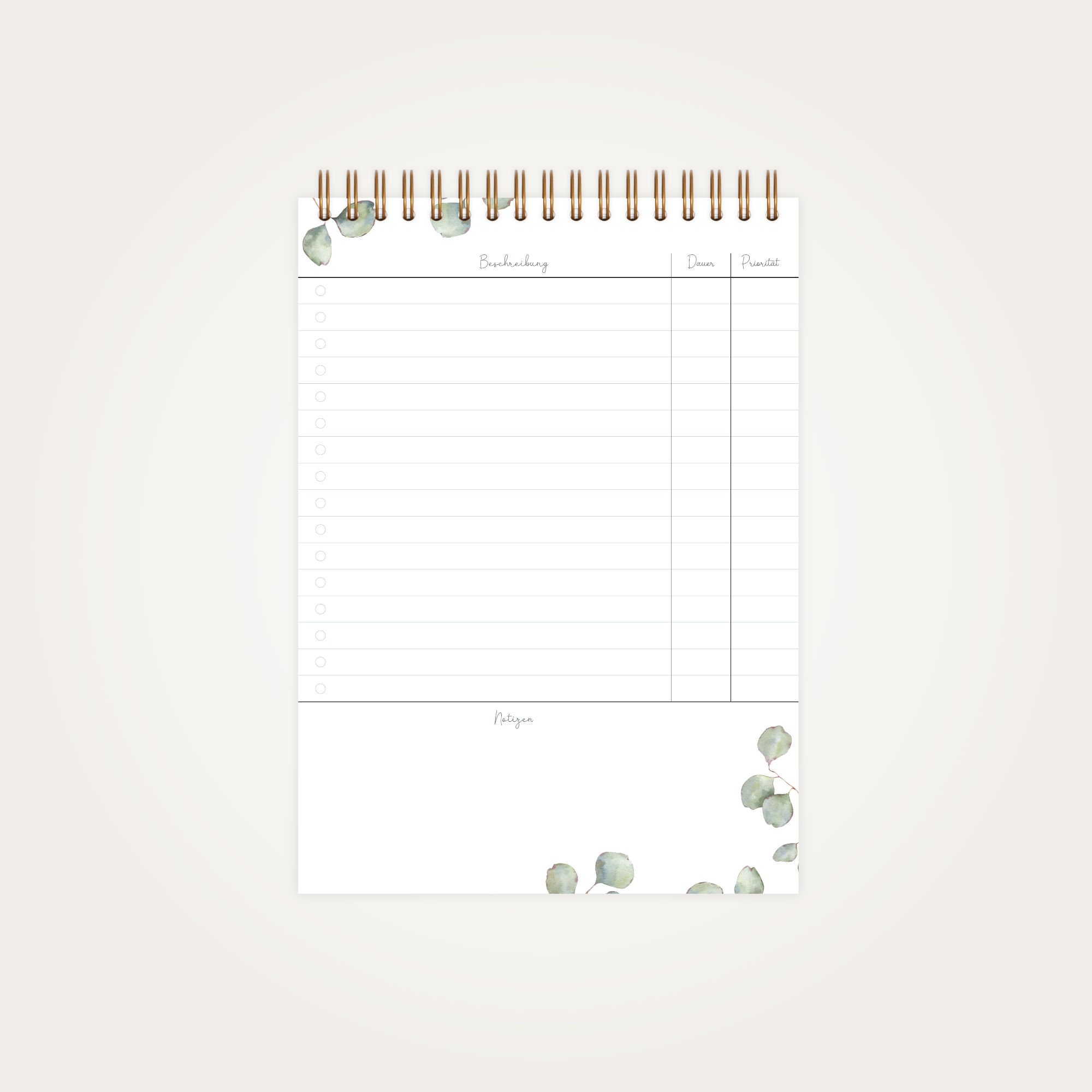 To-Do Liste Eukalyptus A5 | 50 Blatt | Botanical | Termine Todo - Etsy.de