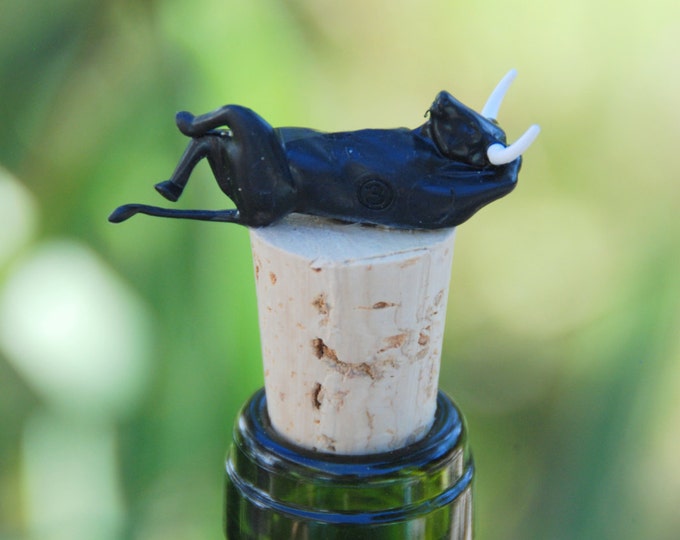 Relaxing Bull Wine Bottle Stopper Torres - Etsy