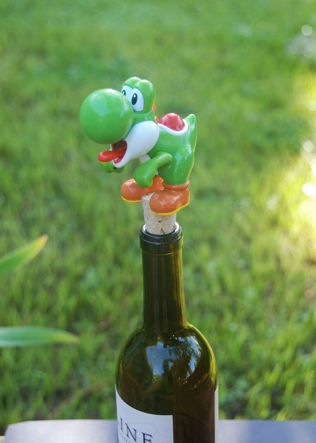 Yoshi Wine Bottle Stopper Super Mario Brothers Dinosaur - Etsy