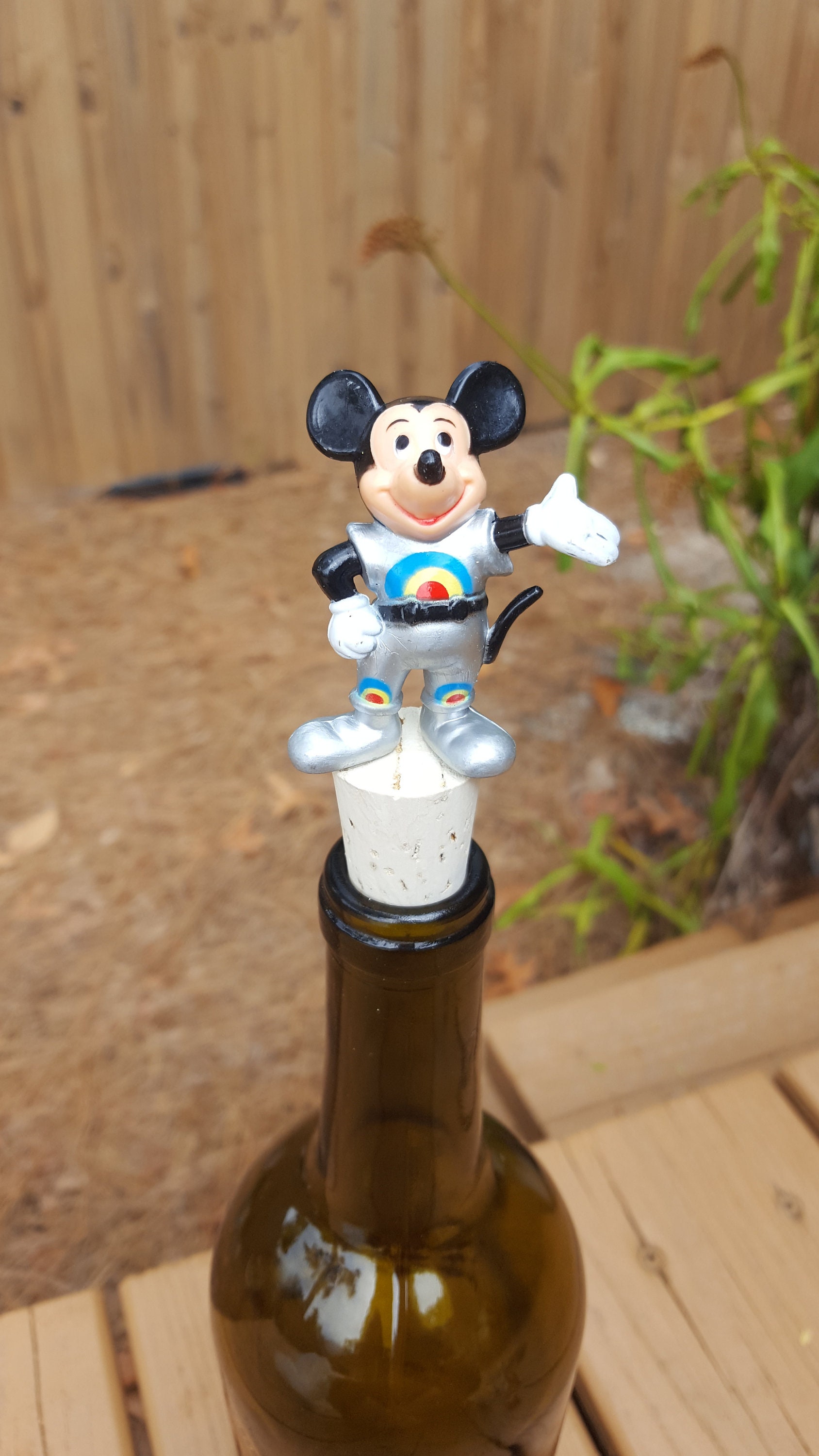 Mickey or Minnie Mouse Wine Bottle Stoppers Disney Astronauts | Etsy