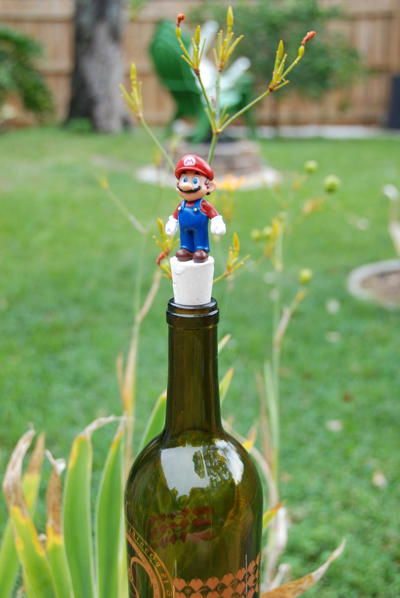 Mario Wine Bottle Stopper Super Mario Brothers - Etsy