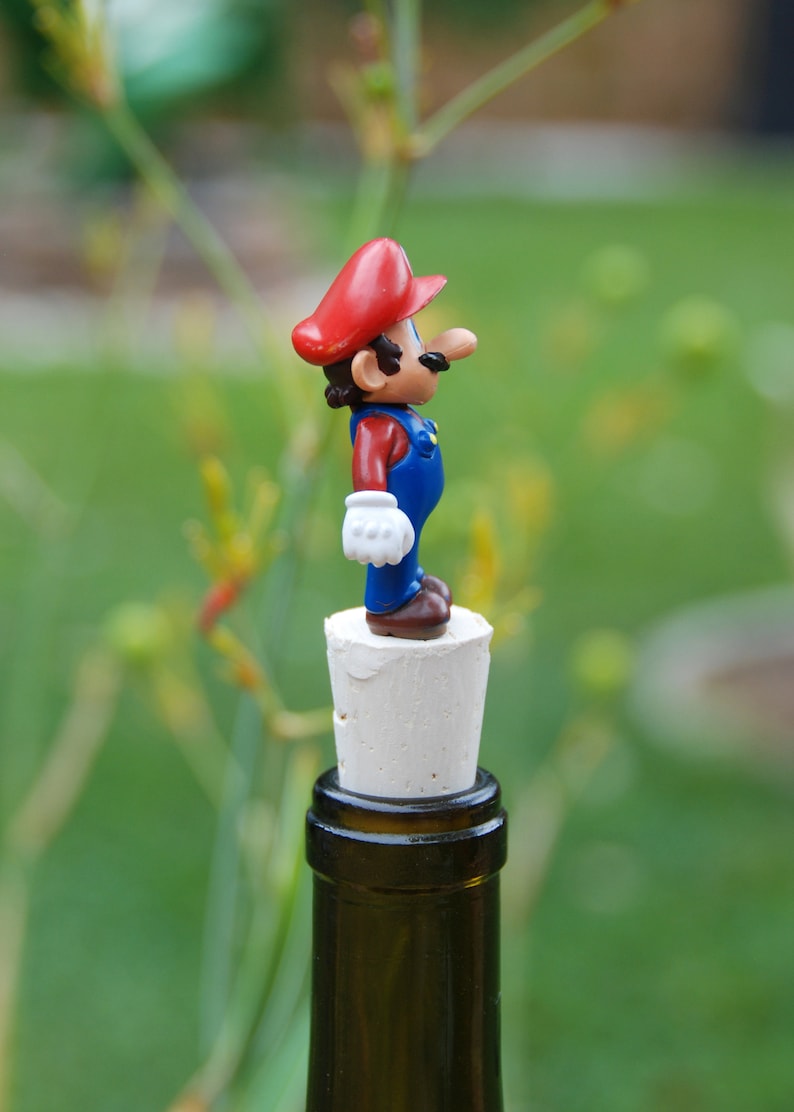 Mario Wine Bottle Stopper Super Mario Brothers - Etsy