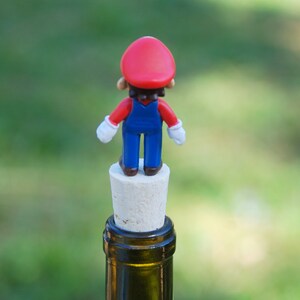 Mario Wine Bottle Stopper Super Mario Brothers - Etsy